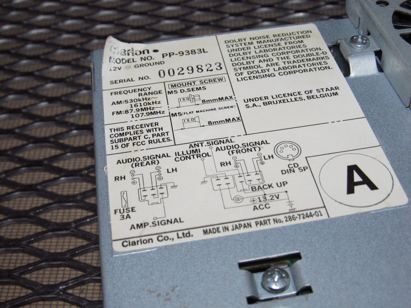 90 Nissan 300zx OEM Bose Cassette Radio Player – Autopartone