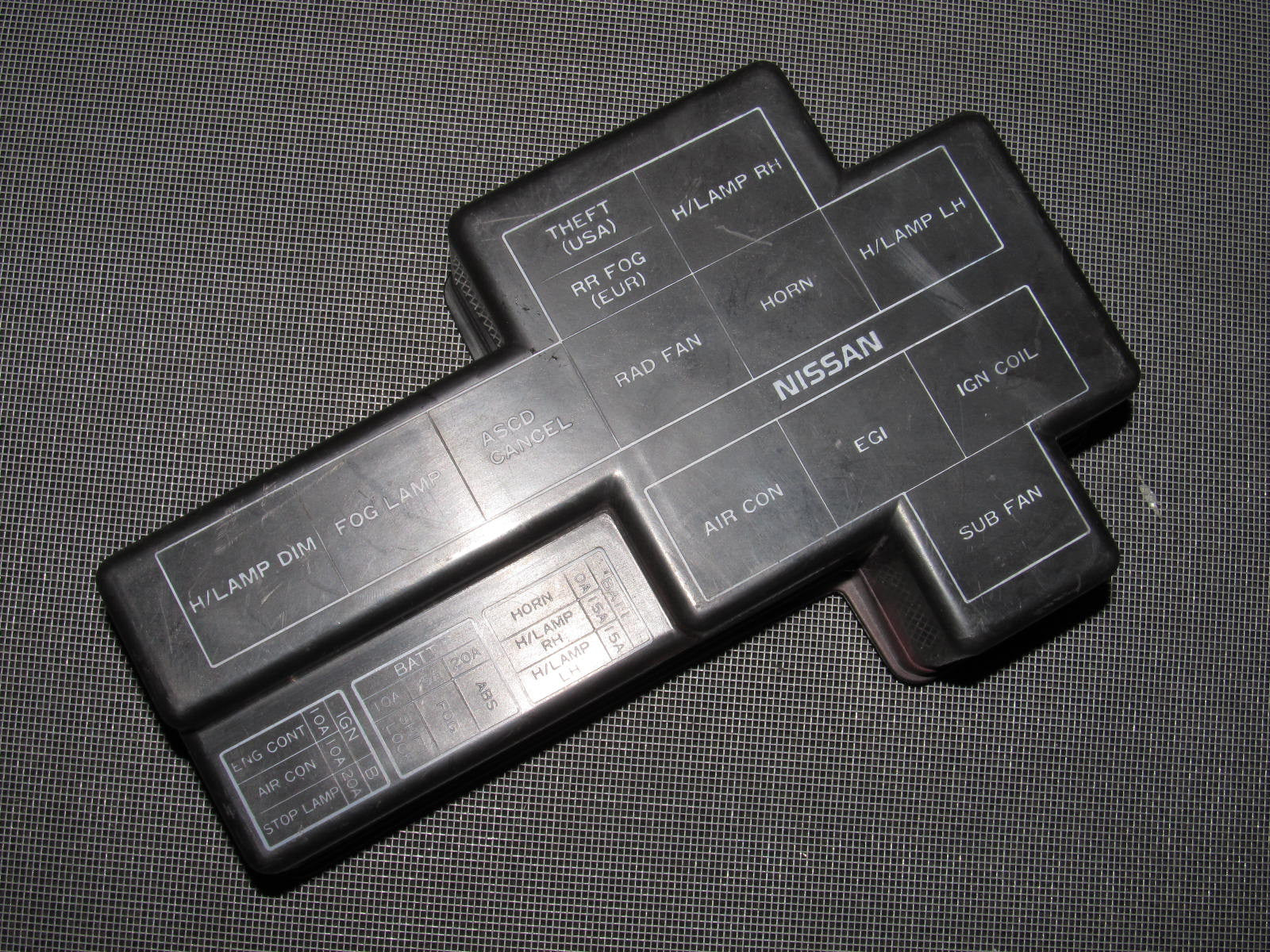 90 91 92 93 94 95 96 Nissan 300zx OEM None Turbo Engine Fuse Box Cover ...